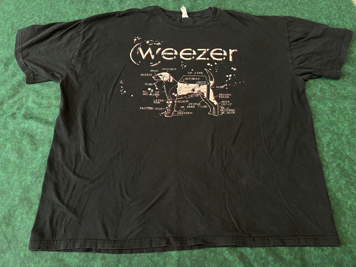 Vintage RARE Vintage Weezer - Dog Skeleton Tour Band T-Shirt | Grailed