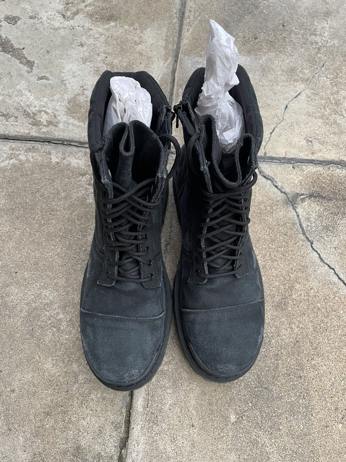 Balenciaga AW22 ORIGINAL Canvas Distressed Strike Boots | Grailed