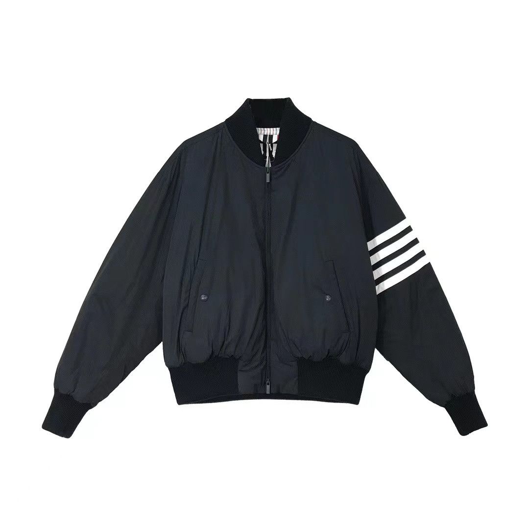 Thom Browne Thom Browne Striped Armband Bomber Jacket | Grailed