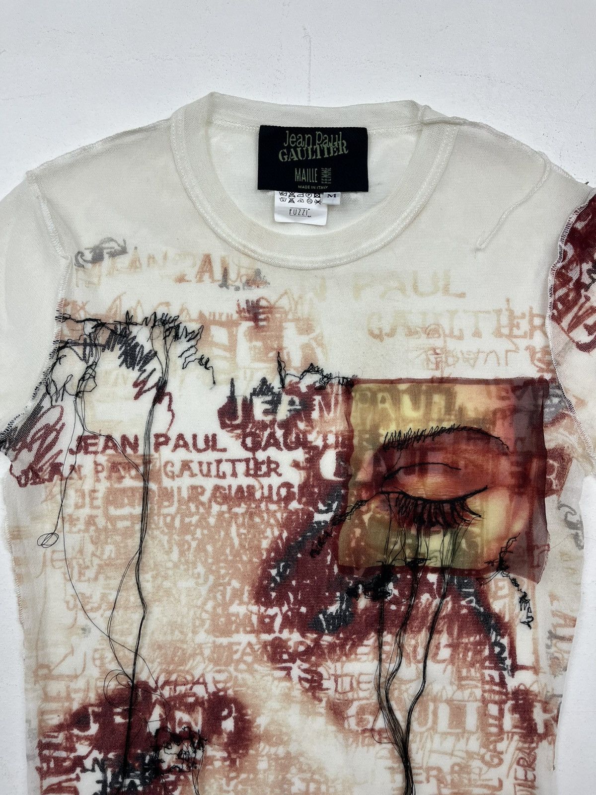 Jean Paul Gaultier Jean Paul Gaultier SS02 fragmented face eye Motif ...