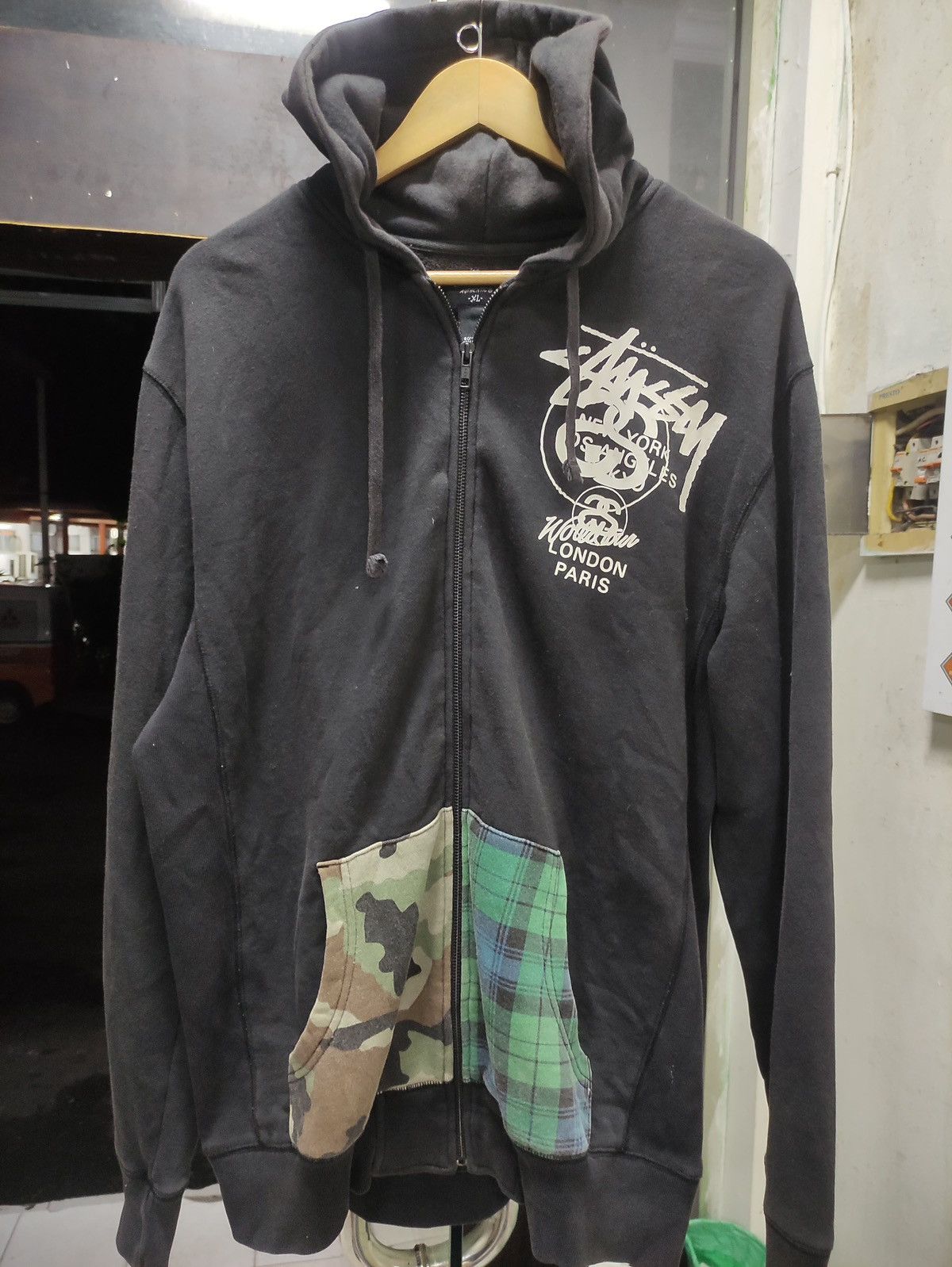 Vintage Stussy Hoodie big logo | Grailed