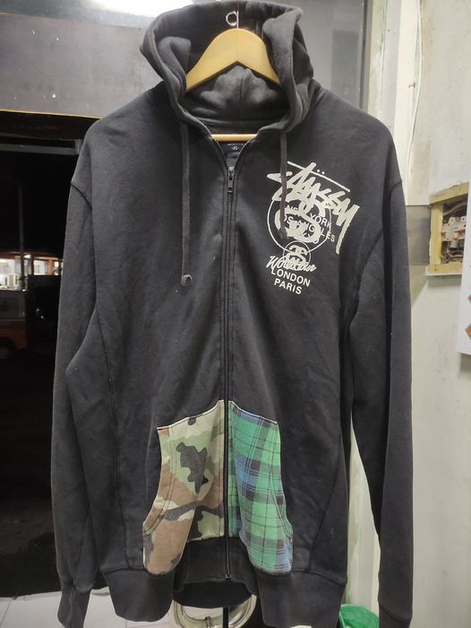 Vintage Stussy Hoodie big logo | Grailed