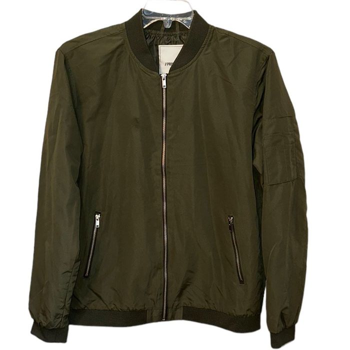 Produkt Men's Produkt Bomber Jacket with MA-1 Pocket Forest Night G ...