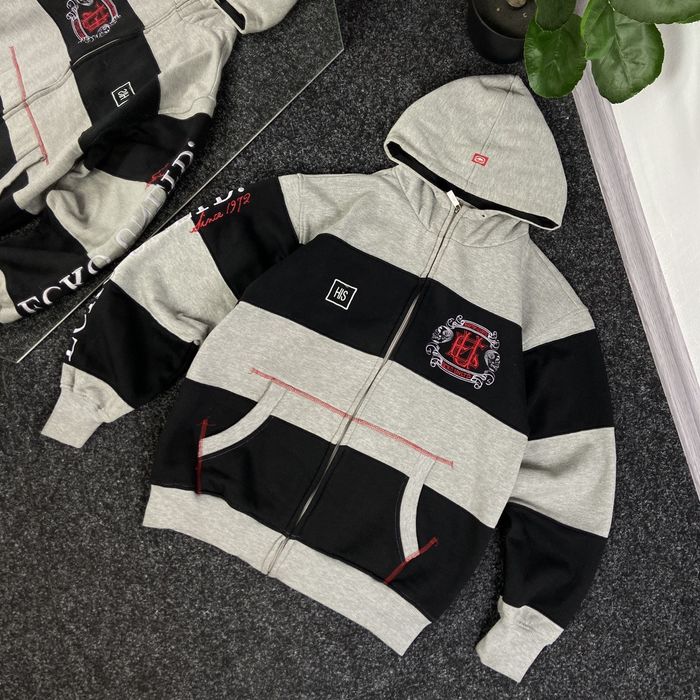 Vintage ECKO UNLTD VINTAGE Y2K BIG EMBROIDERED LOGO ZIP UP HOODIE | Grailed