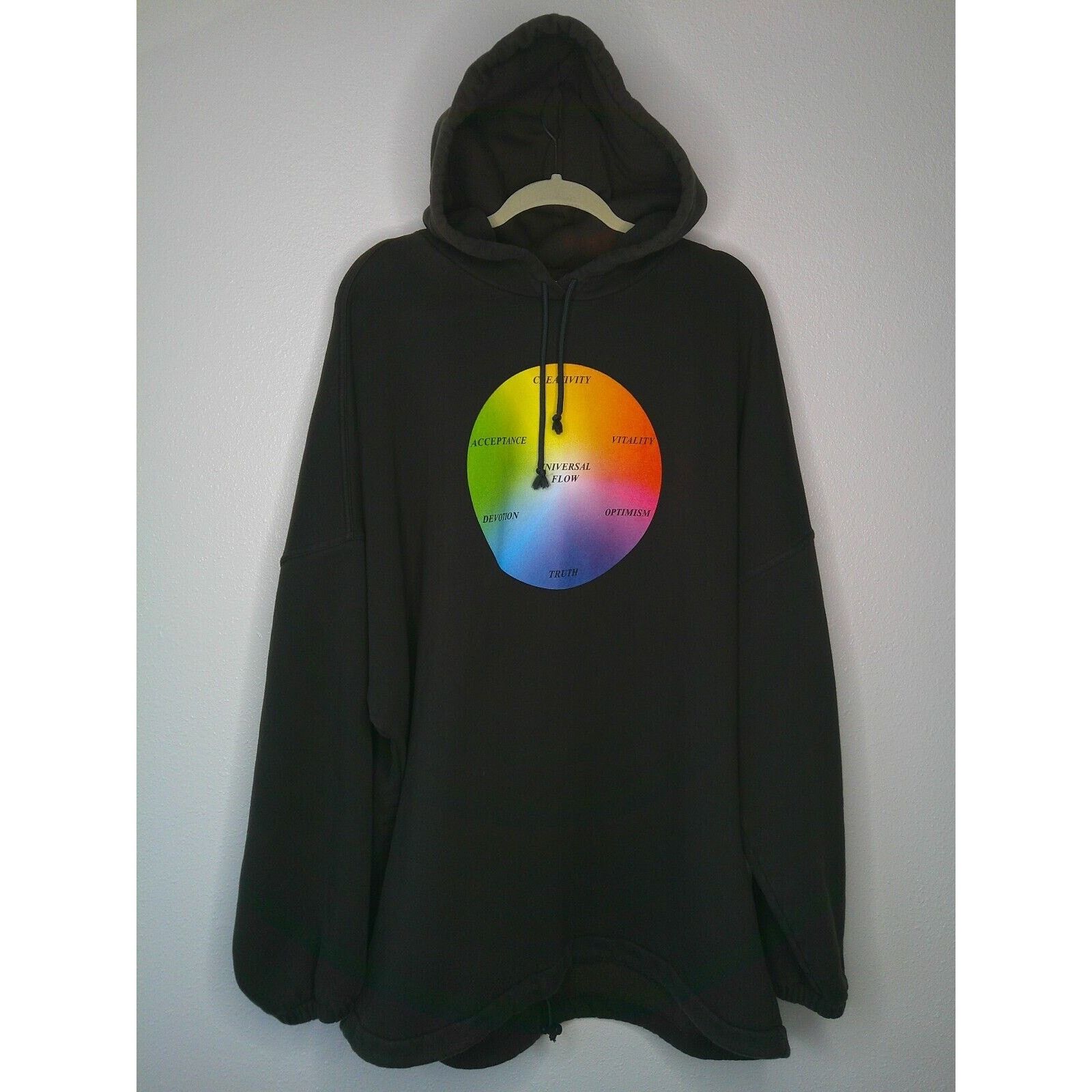 Balenciaga Balenciaga Black Rust Bleach Wash Universal Flow Hoodie L ...