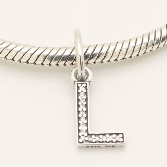 pandora Authentic PANDORA Letter L Dangle with Zirconia | Grailed