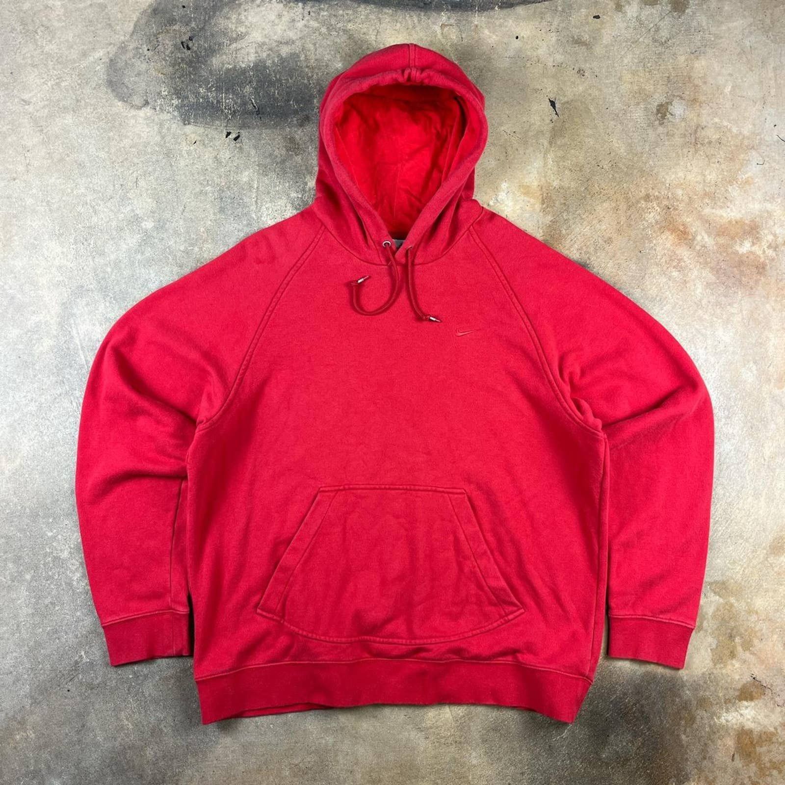 Nike Vintage 2000s Red Nike Check Hoodie | Grailed