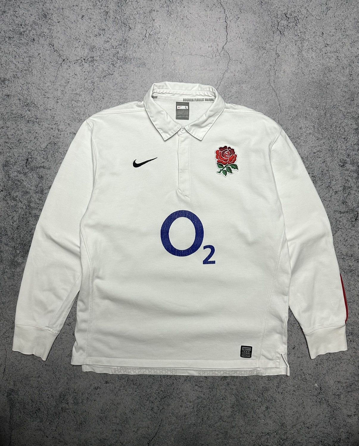 England Rugby League × Nike Vintage Nike England Rugby O2 Long Sleeve ...