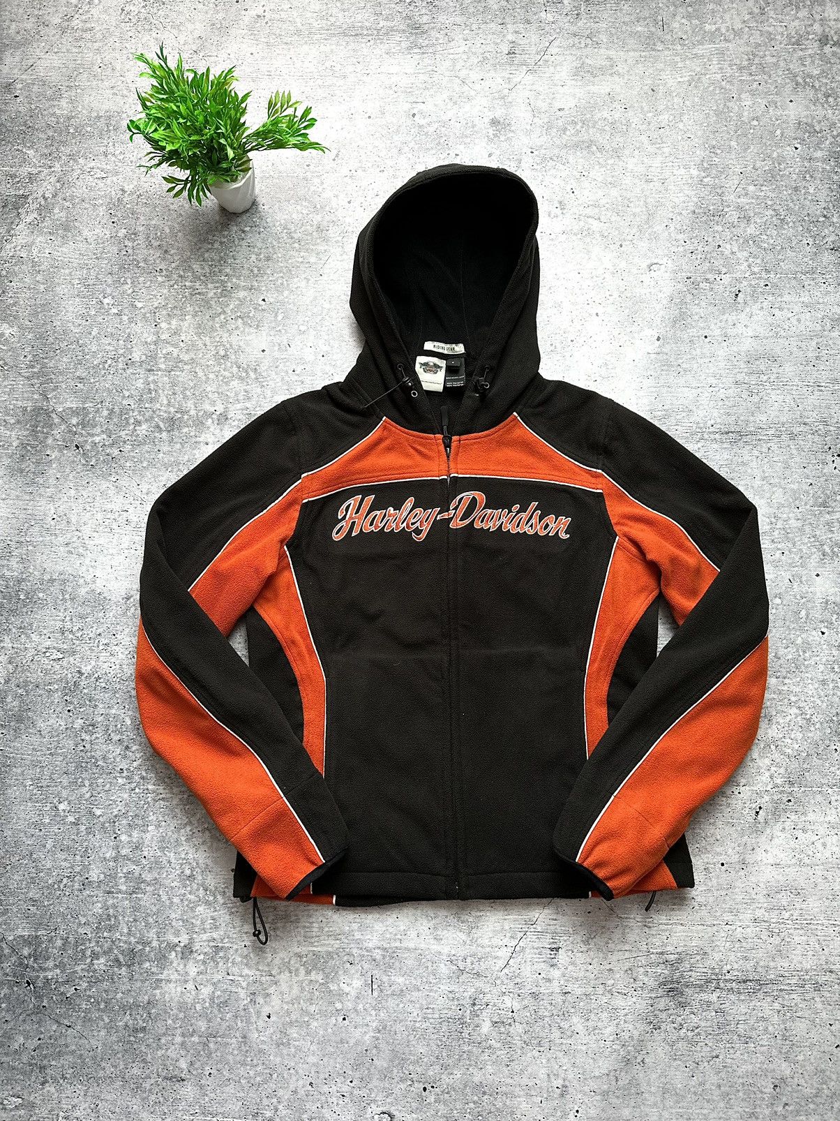 Vintage Vintage Harley Davidson Motorcycle Fleece Softshell Jacket ...