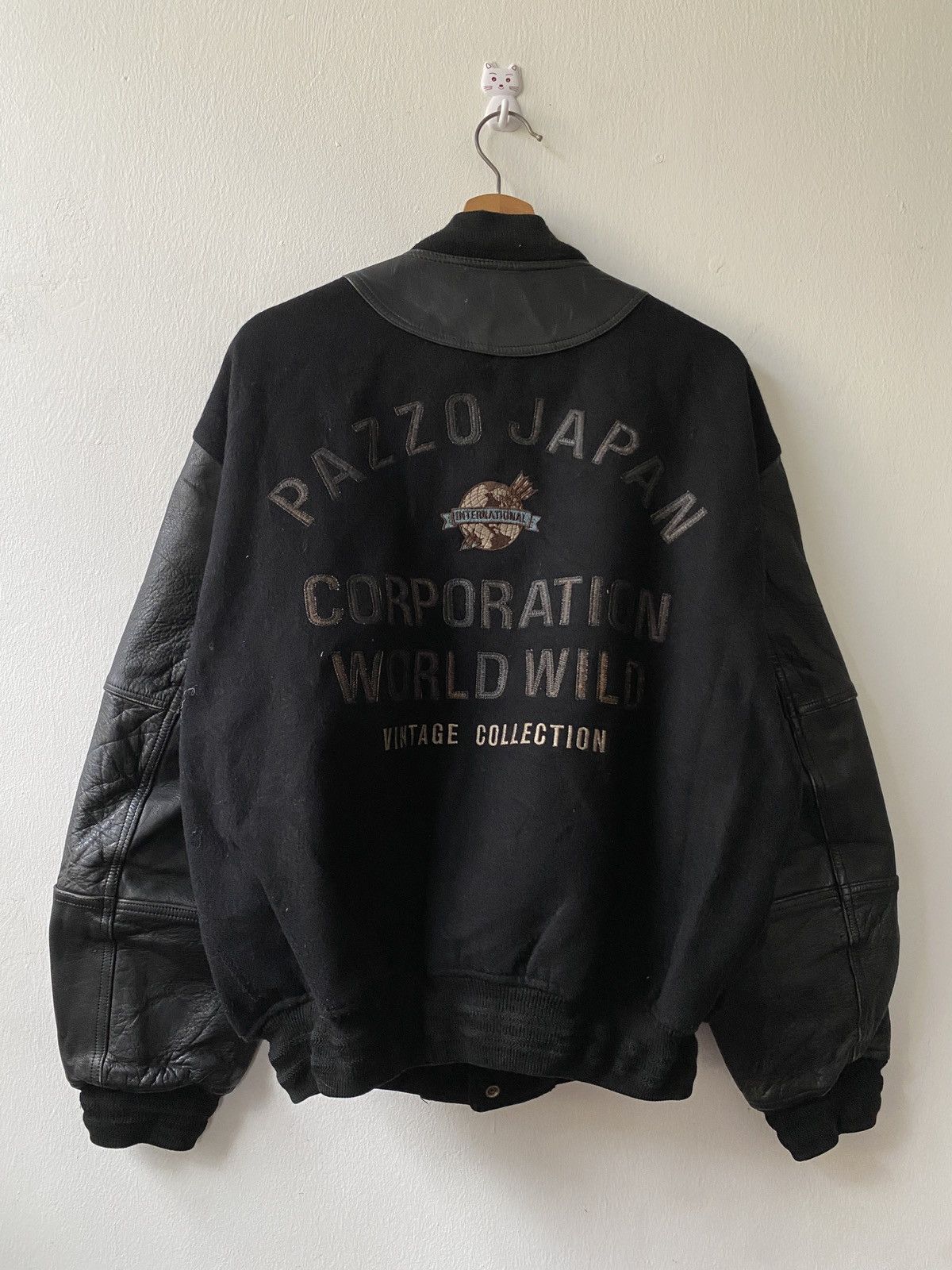 Japanese Brand × Varsity Jacket Vintage Pazzo Japan Wool Leather ...