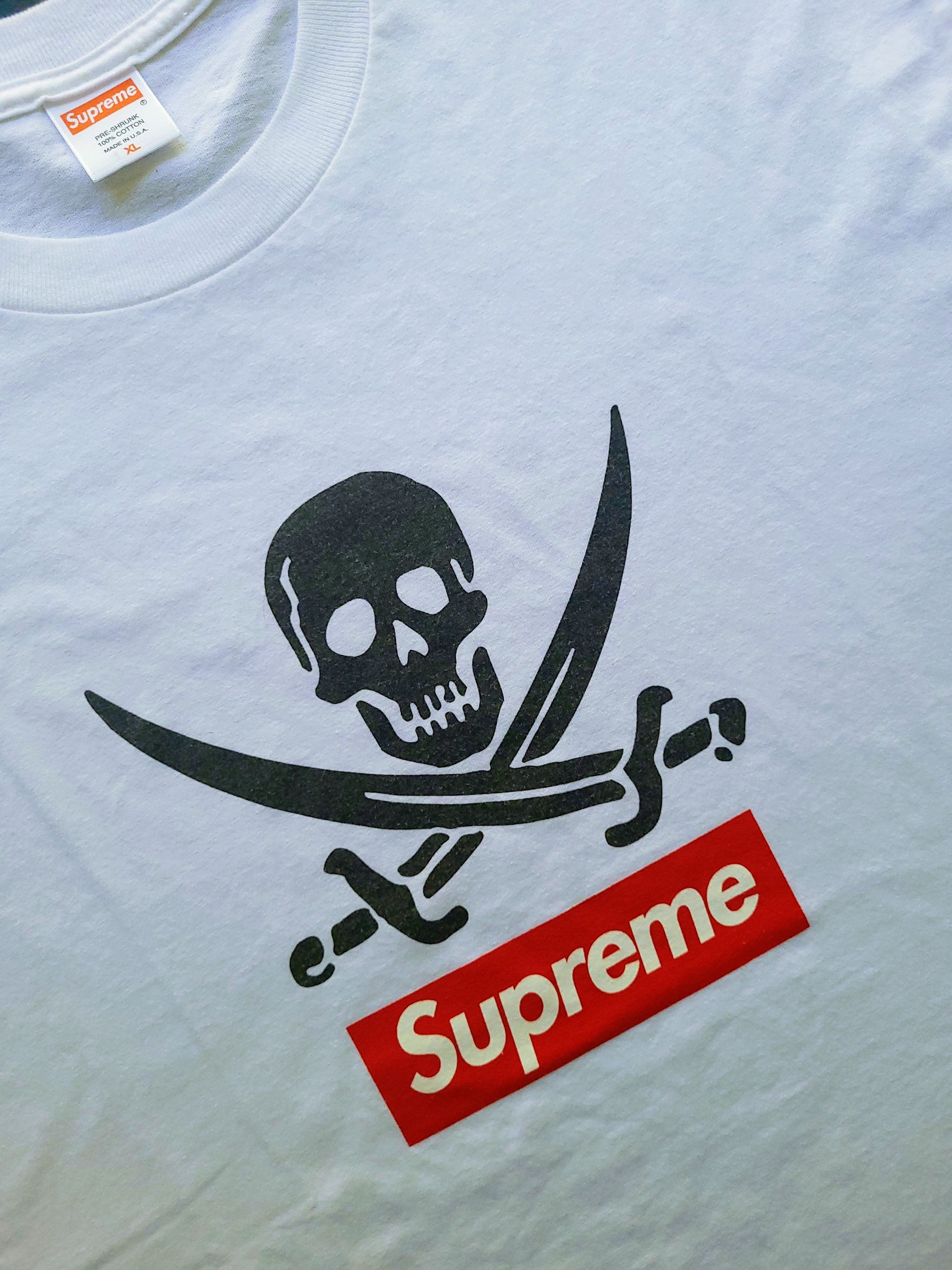Neighborhood × Supreme Supreme x Neighborhood Box Logo Pirate Skull ...