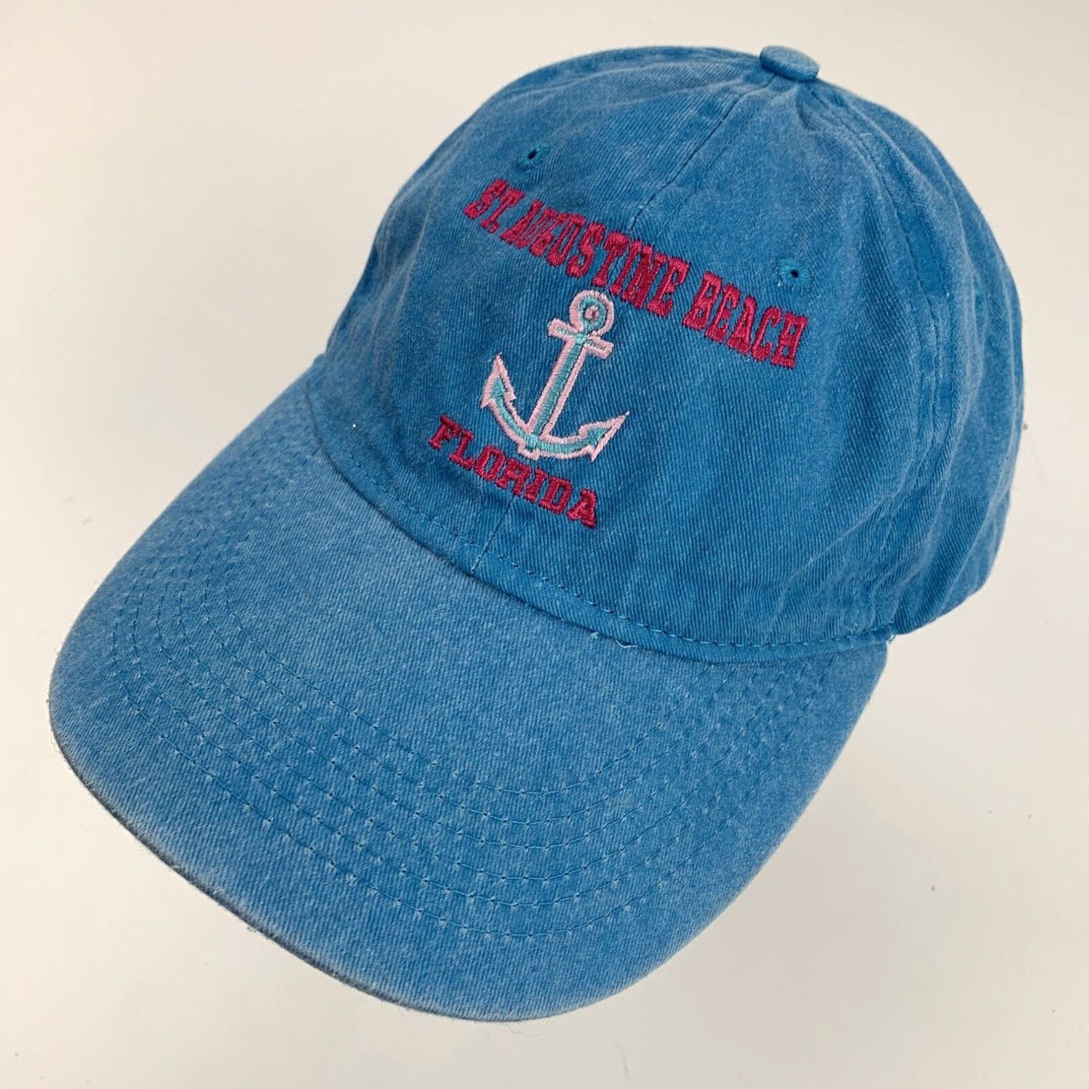 Bally St Augustine Beach Florida Large Bill Ball Cap Hat Adjustable ...
