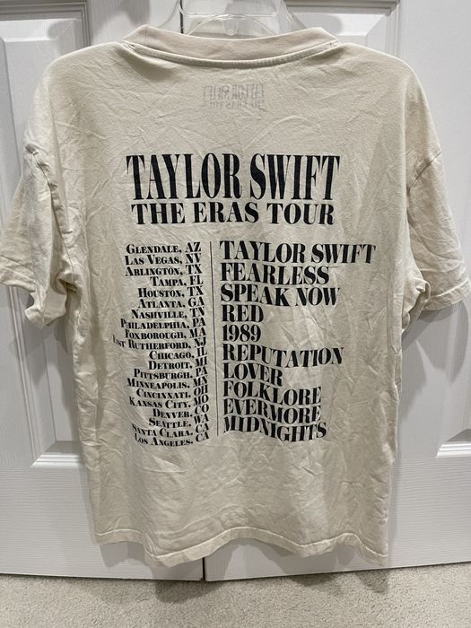 Vintage Taylor Swift Eras Tour Official Merch Beige Tee Medium Grailed