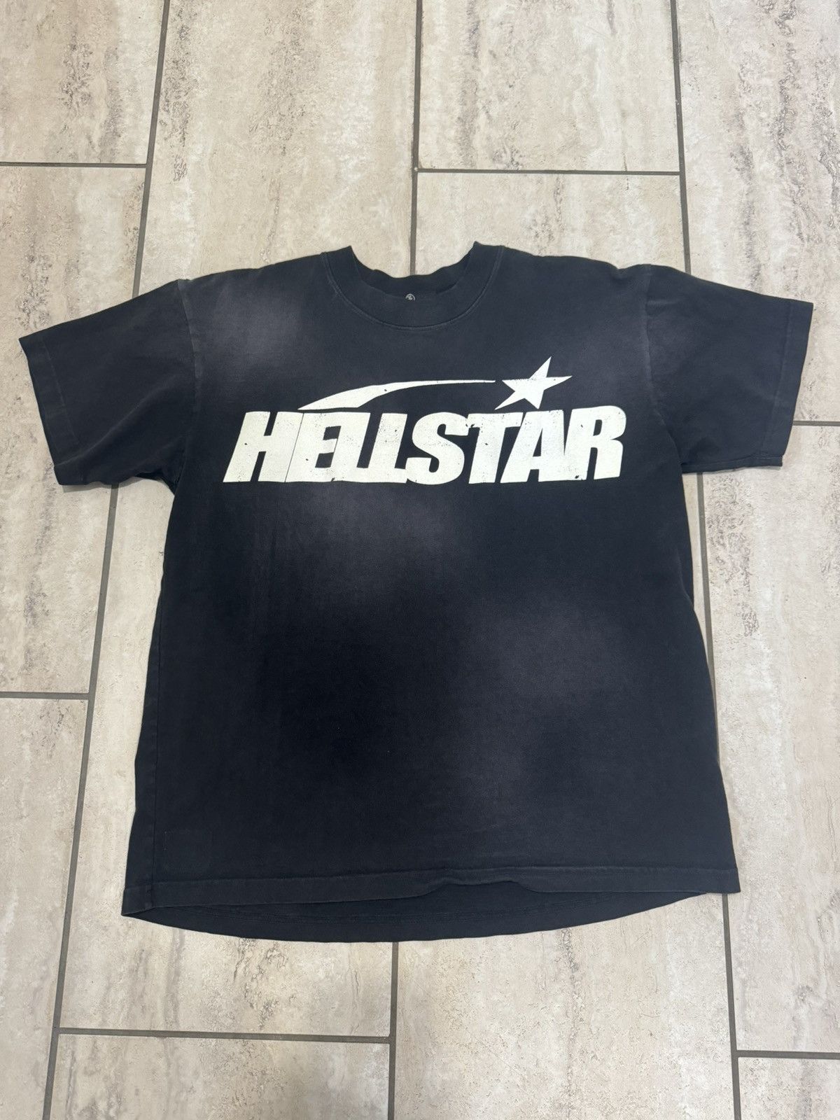 HELLSTAR Hellstar Acid Washed Logo Tee | Grailed