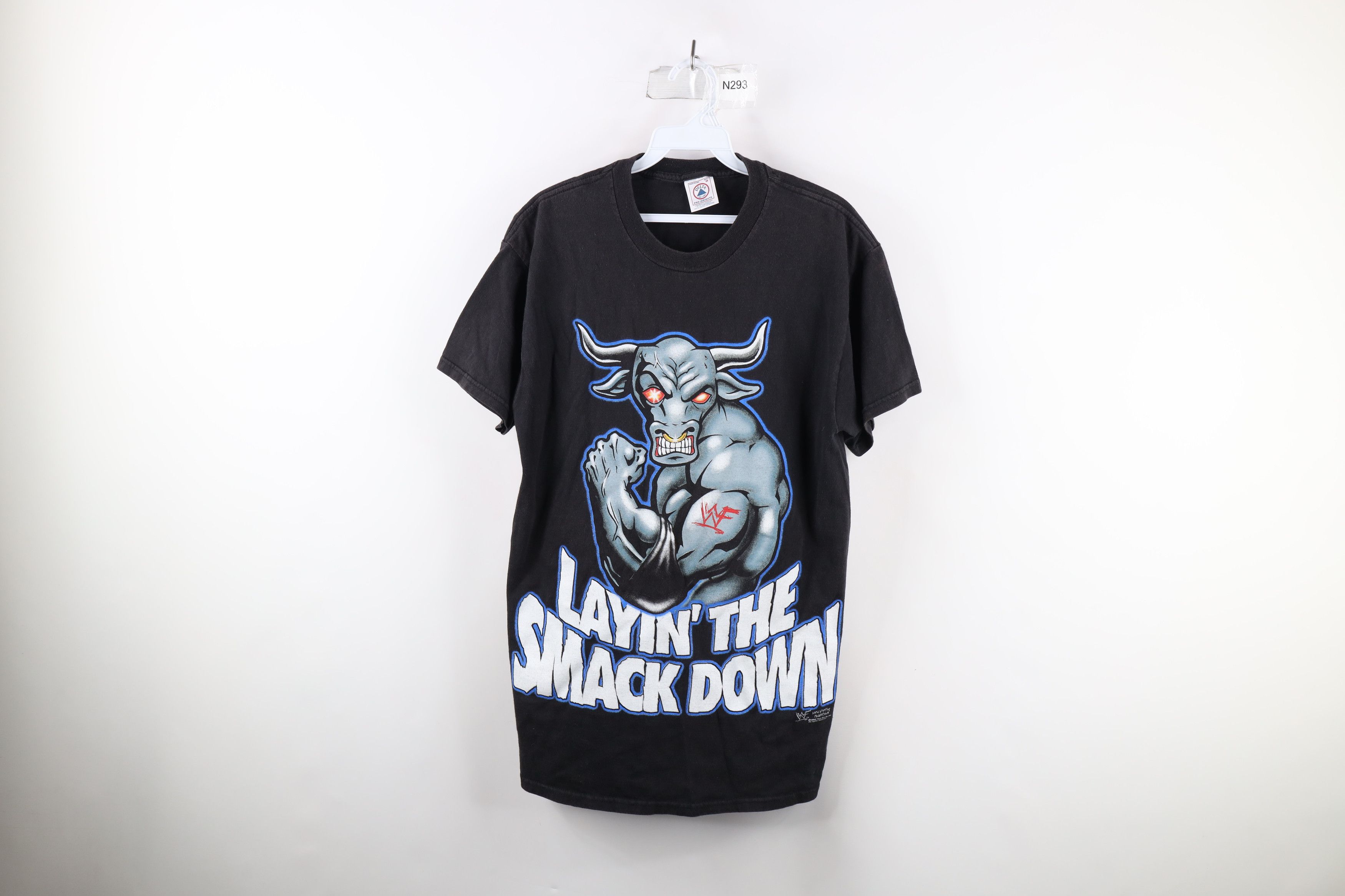 Vintage Vintage 90s WWF Rock Layin The Smack Down Wrestling T-Shirt ...