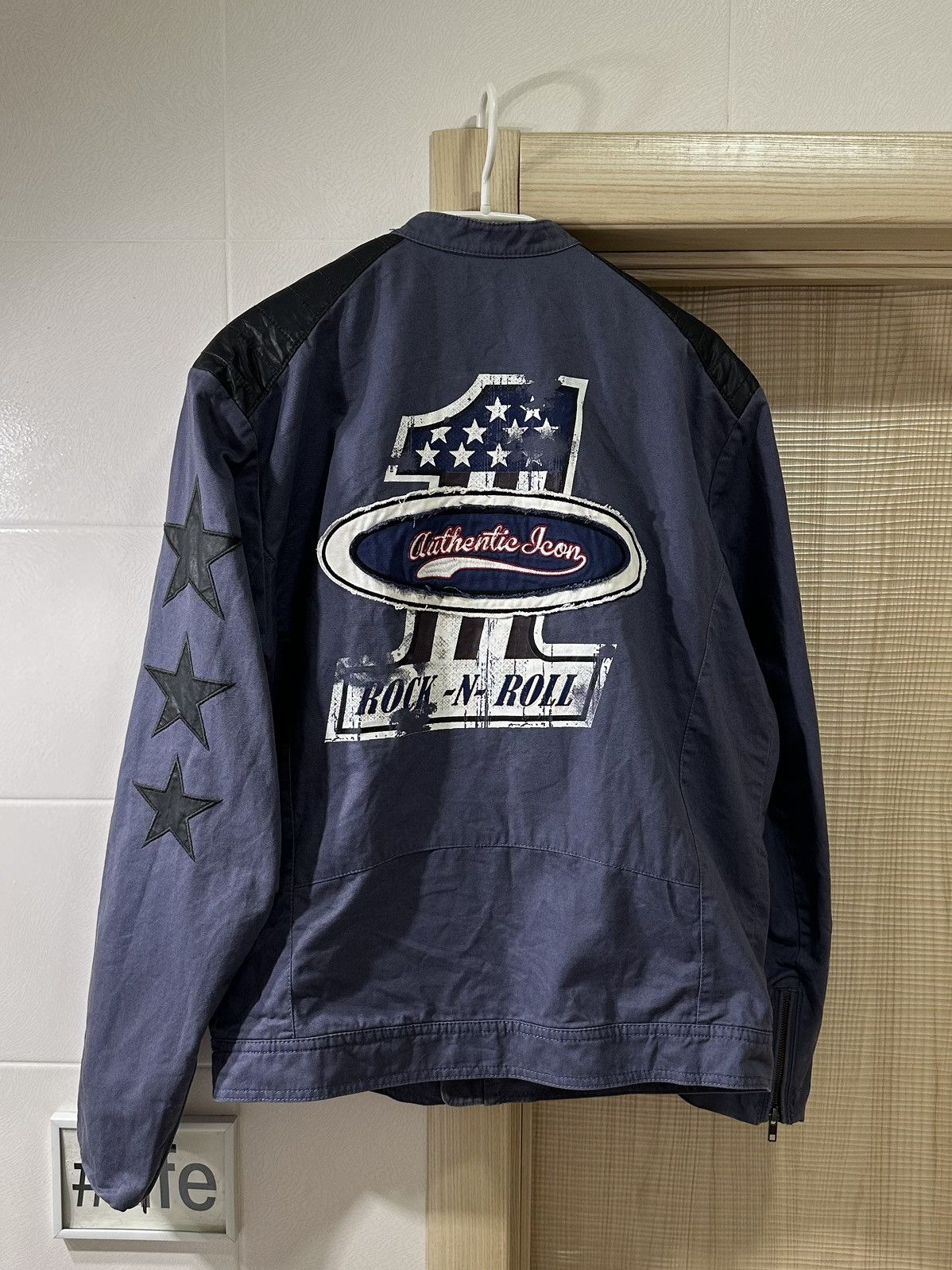 Vintage Y2K Rock-N-Roll Vintage Racing Faded Streetwear Jacket Rare ...