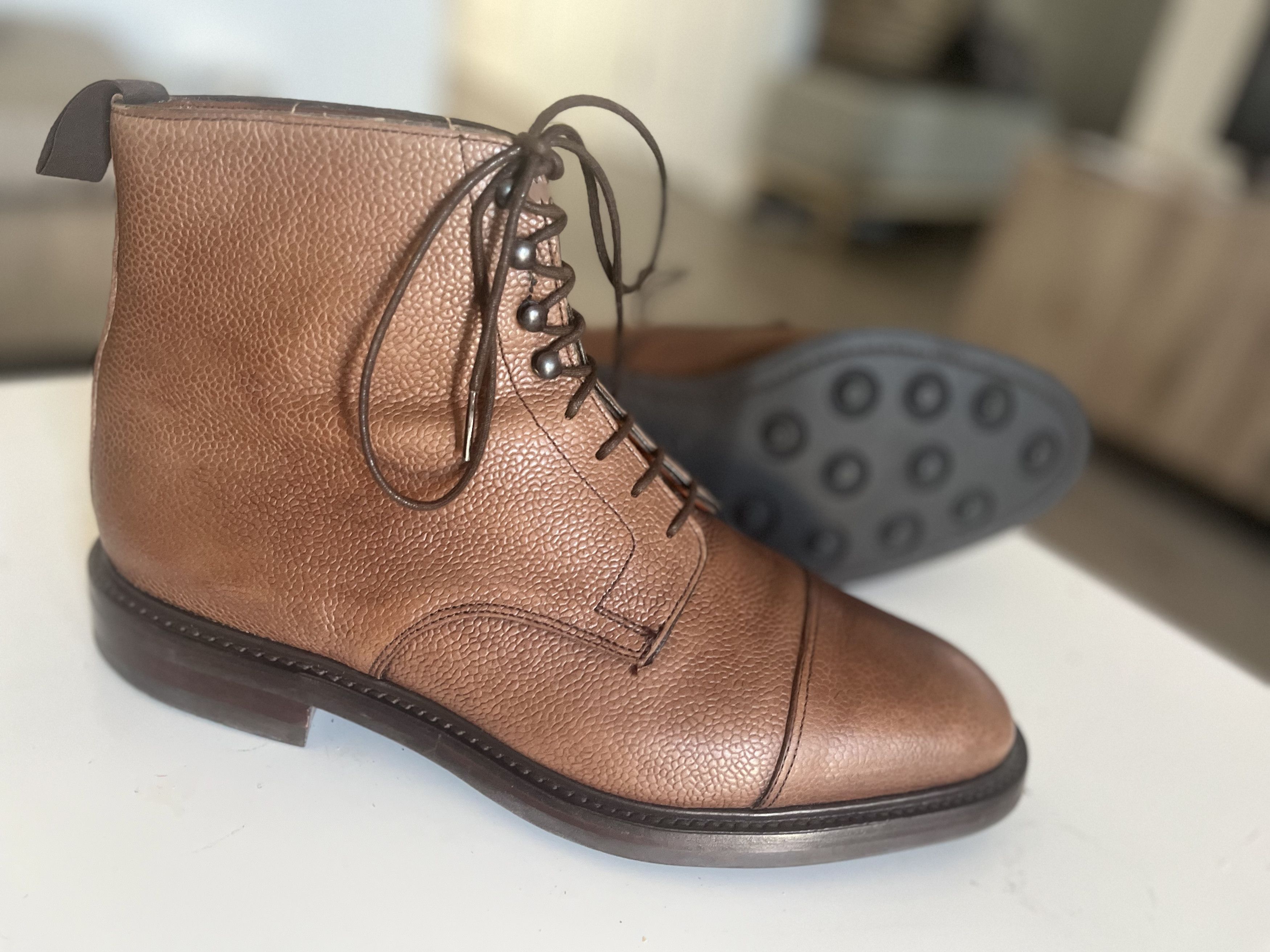 George Cleverley George Cleverley Taron Boots scotch grain calf leather ...