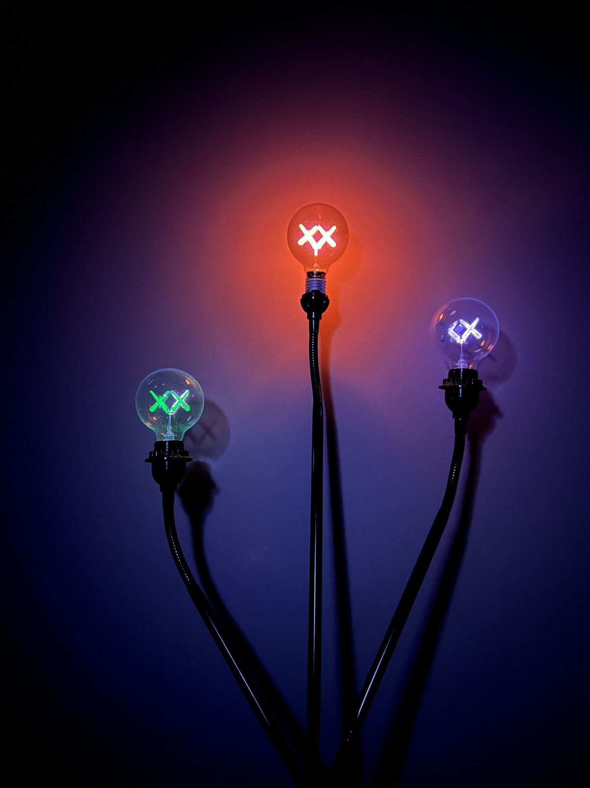 Kaws KAWS x The Standard Hotel 3 Bulb Set w/ Gooseneck Lamp | Grailed