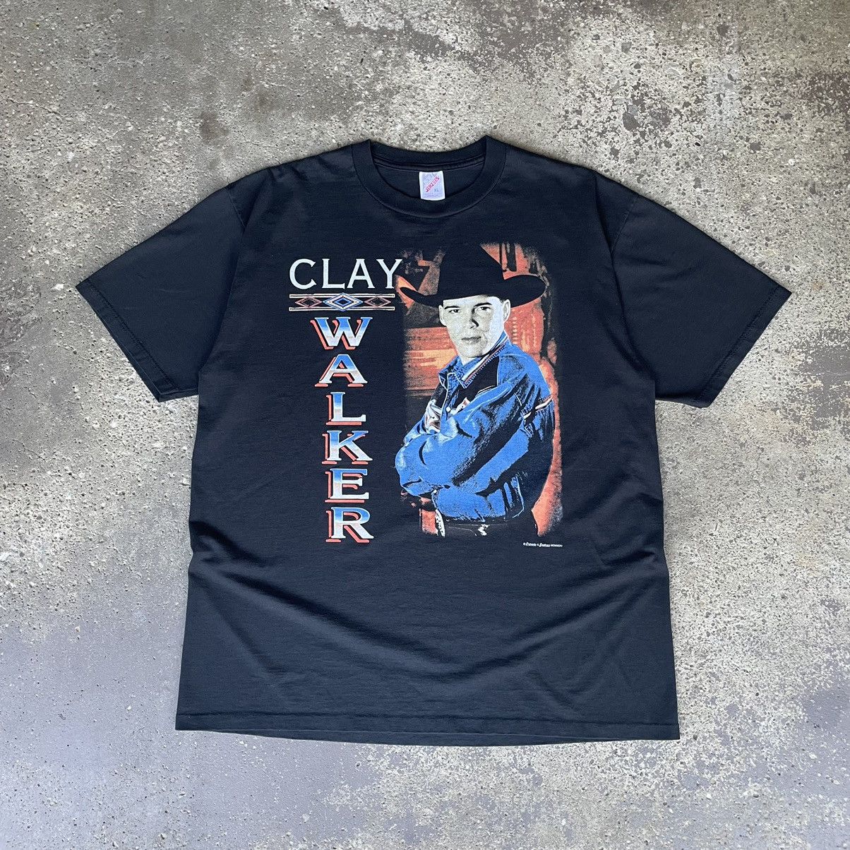 Band Tees × Vintage RARE VINTAGE 90s CLAY WALKER COUNTRY TOUR T-SHIRT ...