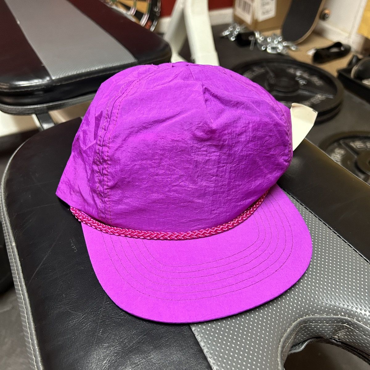 Vintage Vintage Magenta Retro Blank Nylon Rope Snapback Cap | Grailed