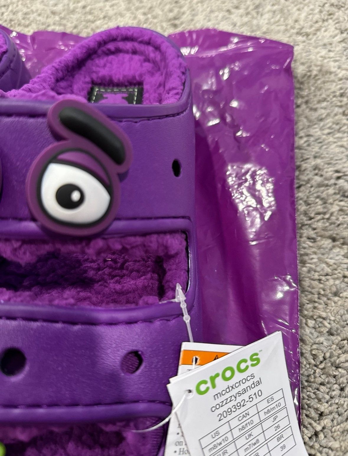Crocs Crocs Grimace Eye McDonald’s Jibbitz | Grailed