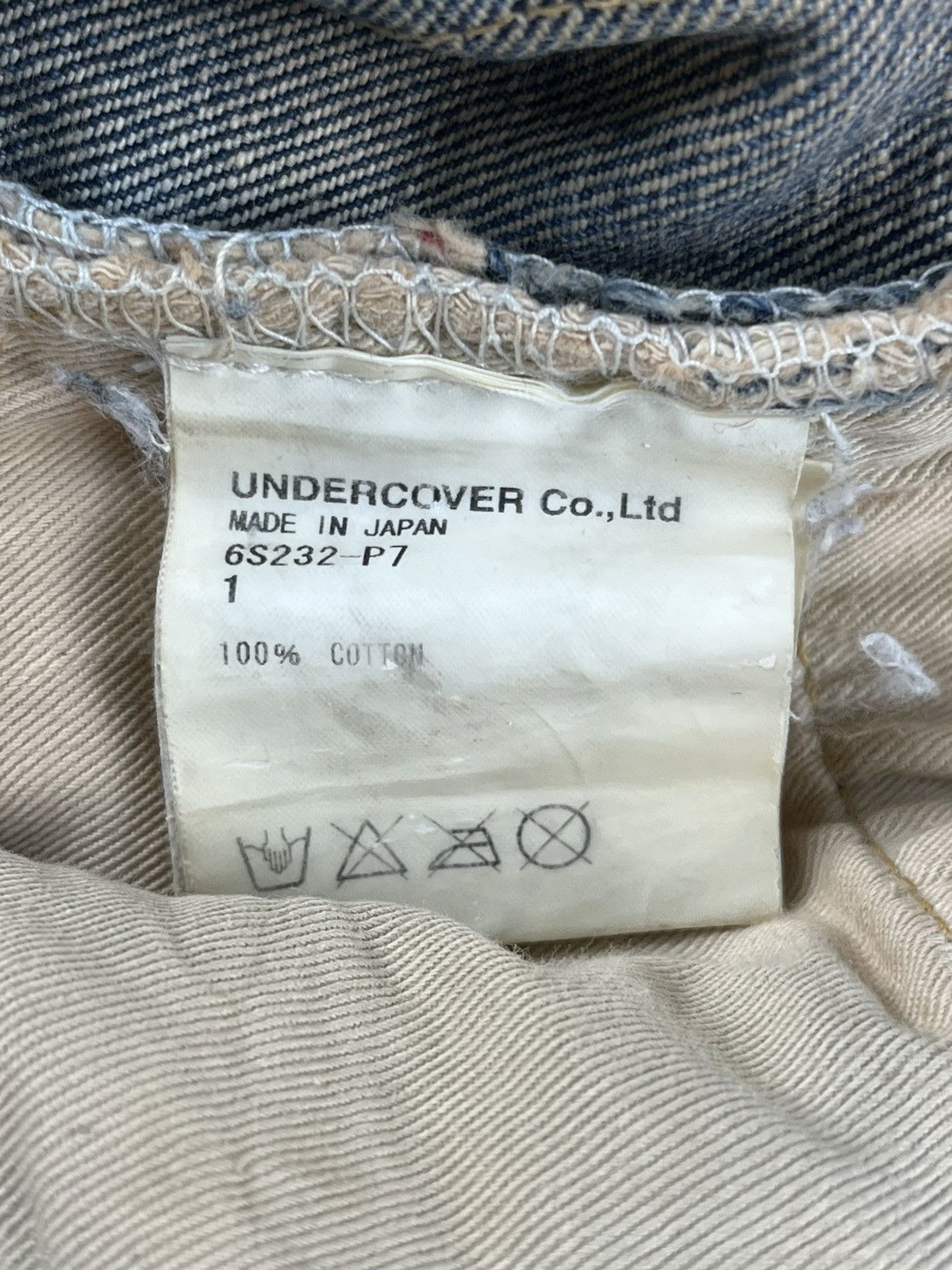 Undercover SS06 Undercover “T” Chuuut Embroidered Mudwash Denim Jeans ...