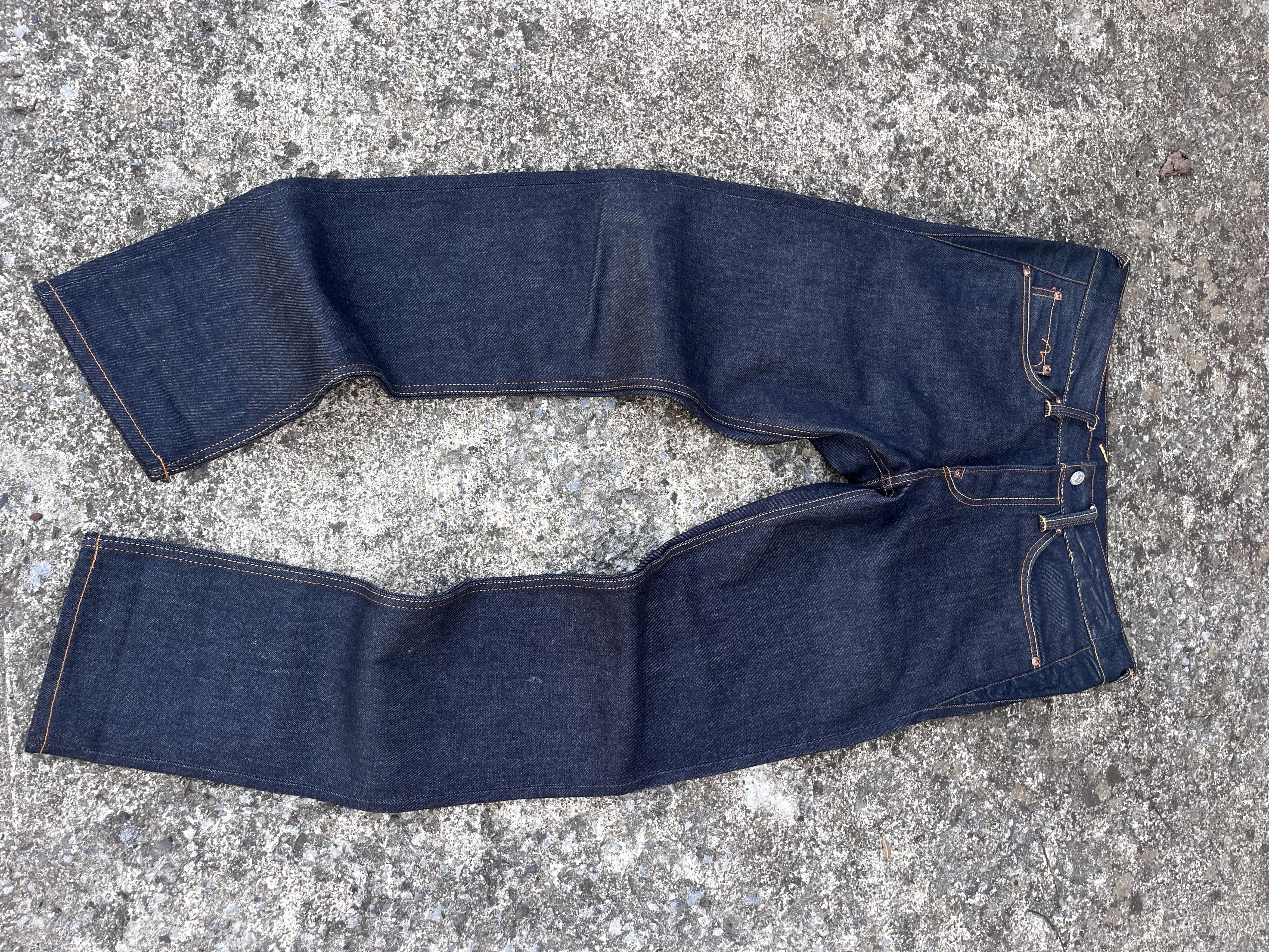 Evisu Evisu Painted Back Raw Denim | Grailed