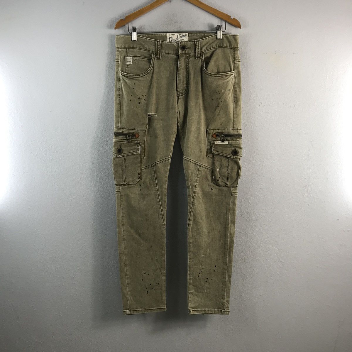 Japanese Brand × Streetwear Dpsr Vintage Multipocket Ripped Splatter ...