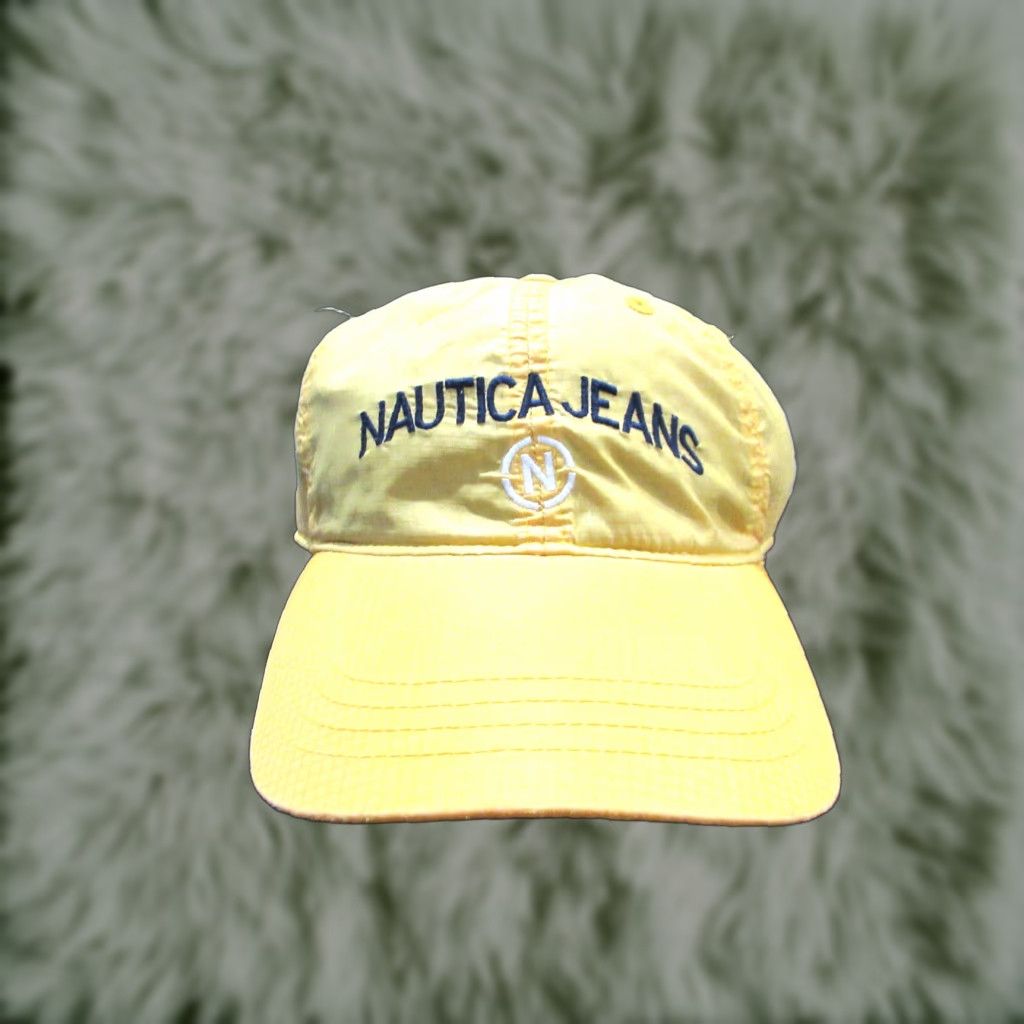 Nautica Nautica Vintage Mens Hat Cap Yellow Blue Lightweight Sailing ...