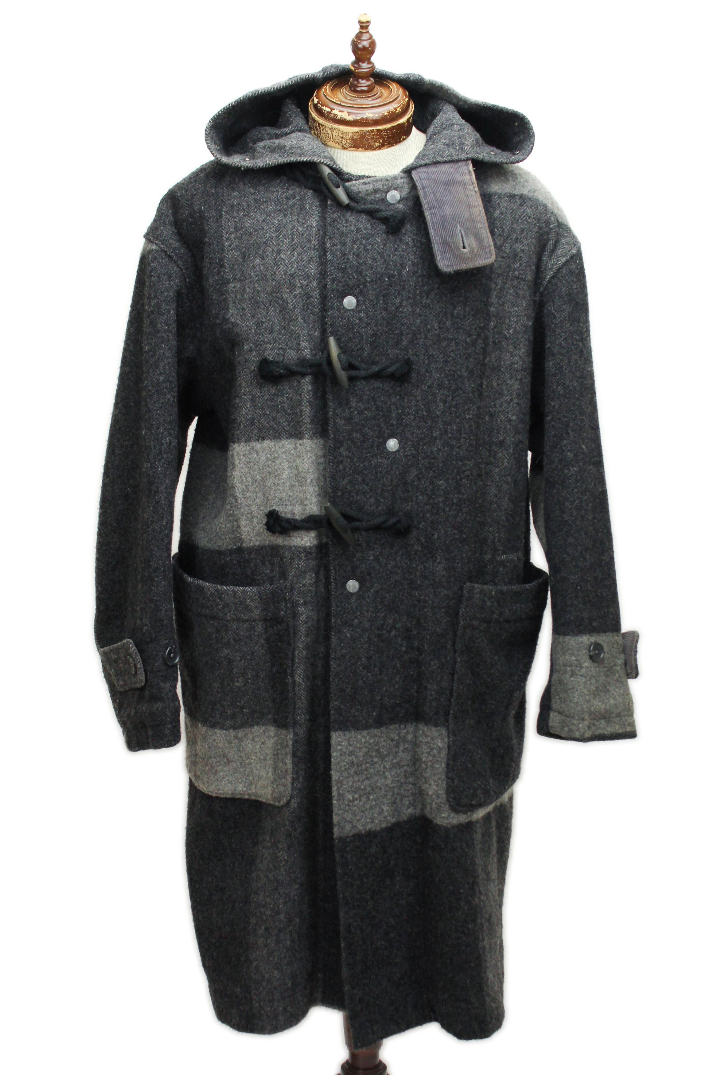 Engineered Garments FW17 Heavyweight Big Plaid Herringbone Tweed Duffle ...