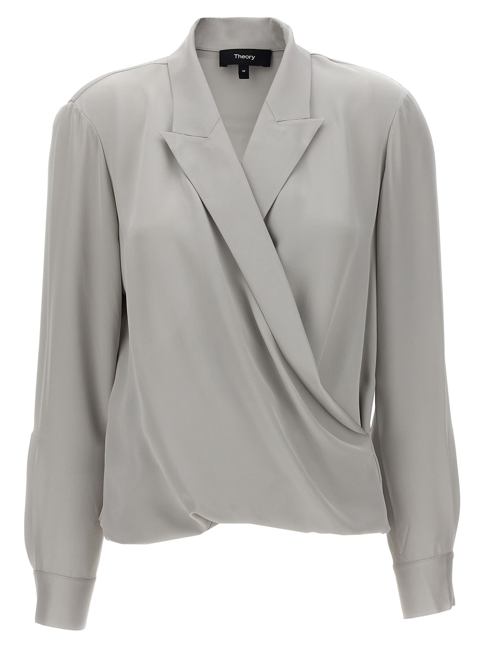 Theory 'Pk Label Wrap' Blouse | Grailed