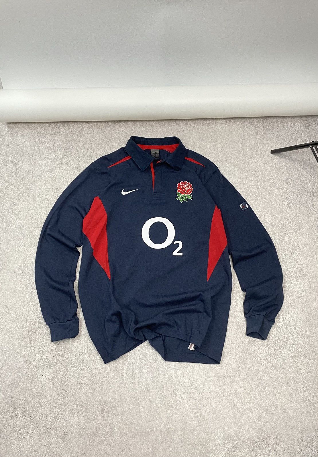 Nike Vintage Nike England O2 Rugby long sleeve polo shirt | Grailed