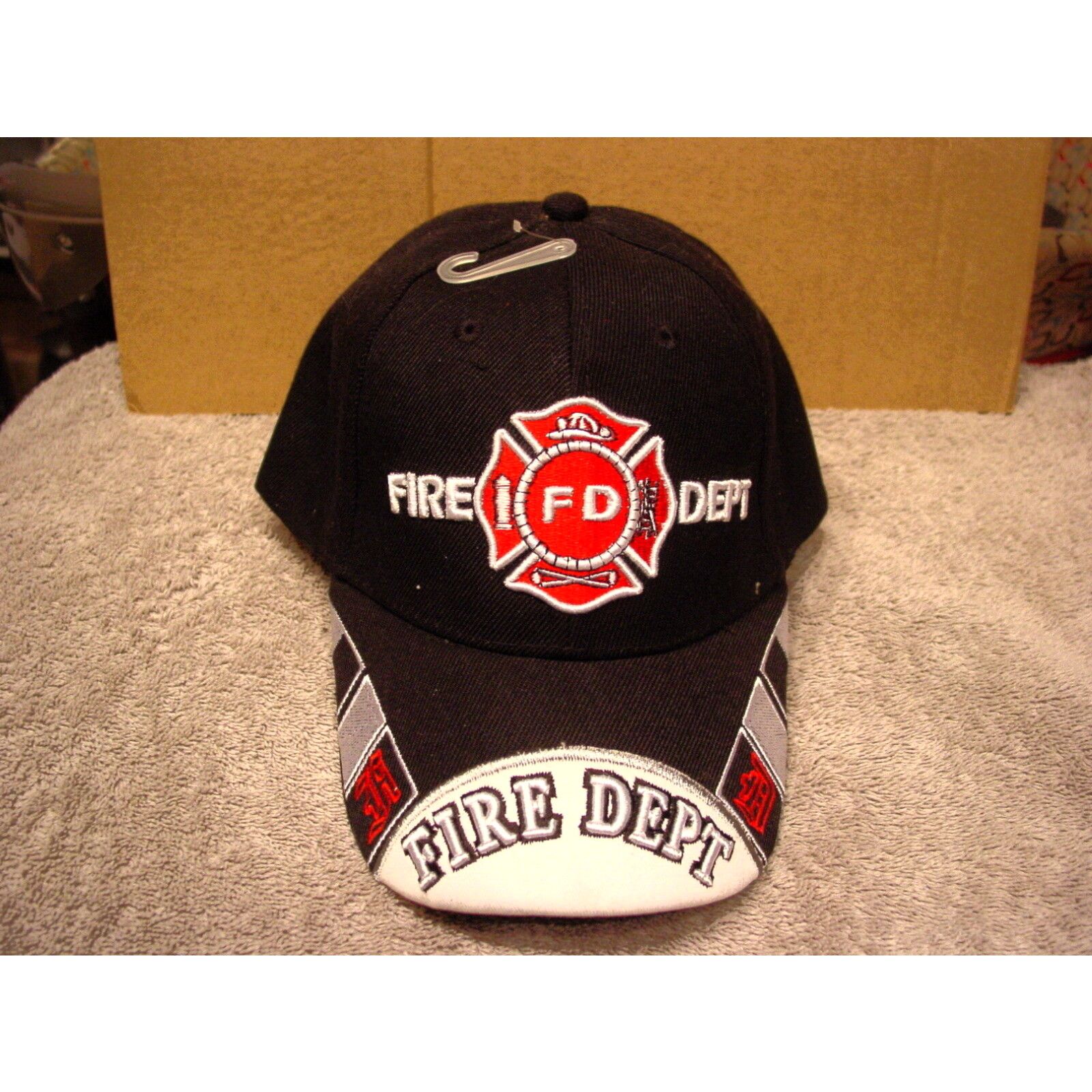 Department 5 FIRE DEPARTMENT BASEBALL CAP #4 ( BLACK ) | Grailed