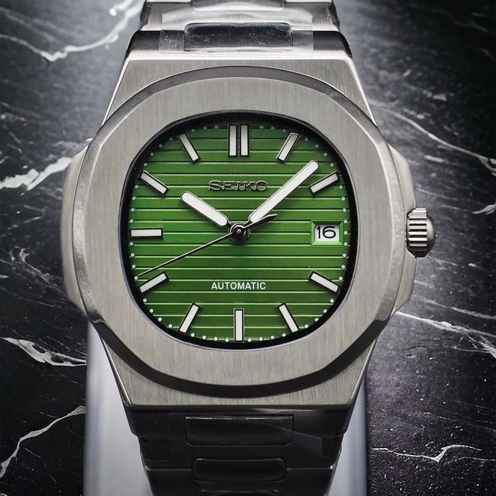 Seiko Seiko Mod Nautilus NH35 Green Dial Stainless Steel | Grailed
