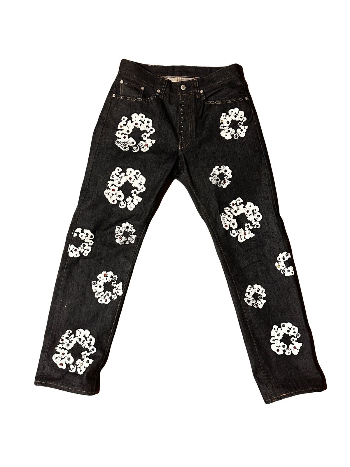 DENIM TEARS Denim Tears Rhinestone 501 Raw Denim | Grailed