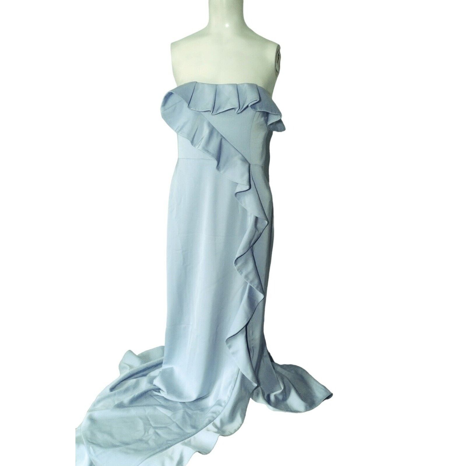 REVOLVE Revolve NBD Ruffle Front Strapless Dress Long Gown Size S Ic ...