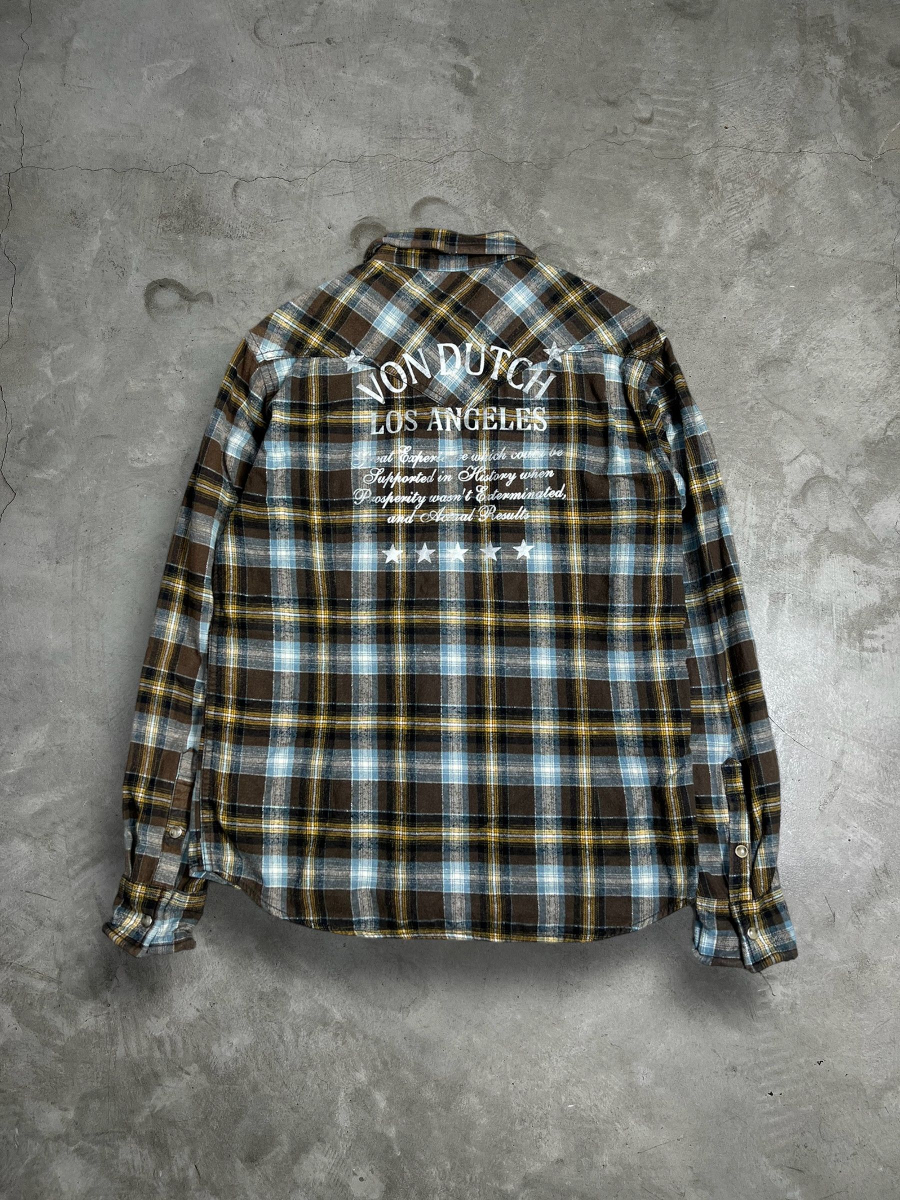 Streetwear × Von Dutch Von Dutch Plaid Flannel Shirt (M) JK335 | Grailed