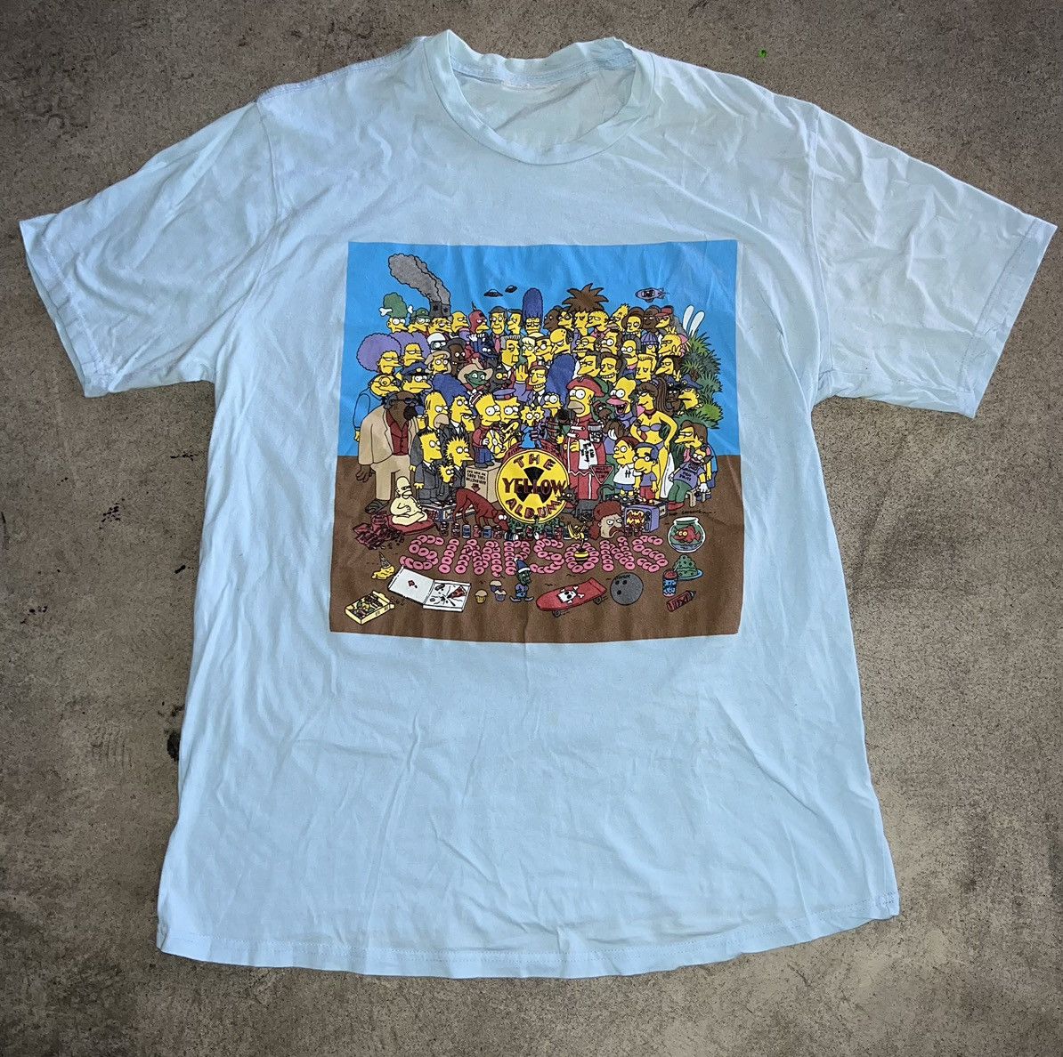 The Simpsons × Vintage Vintage The Simpsons The Yellow Album Shirt Men ...