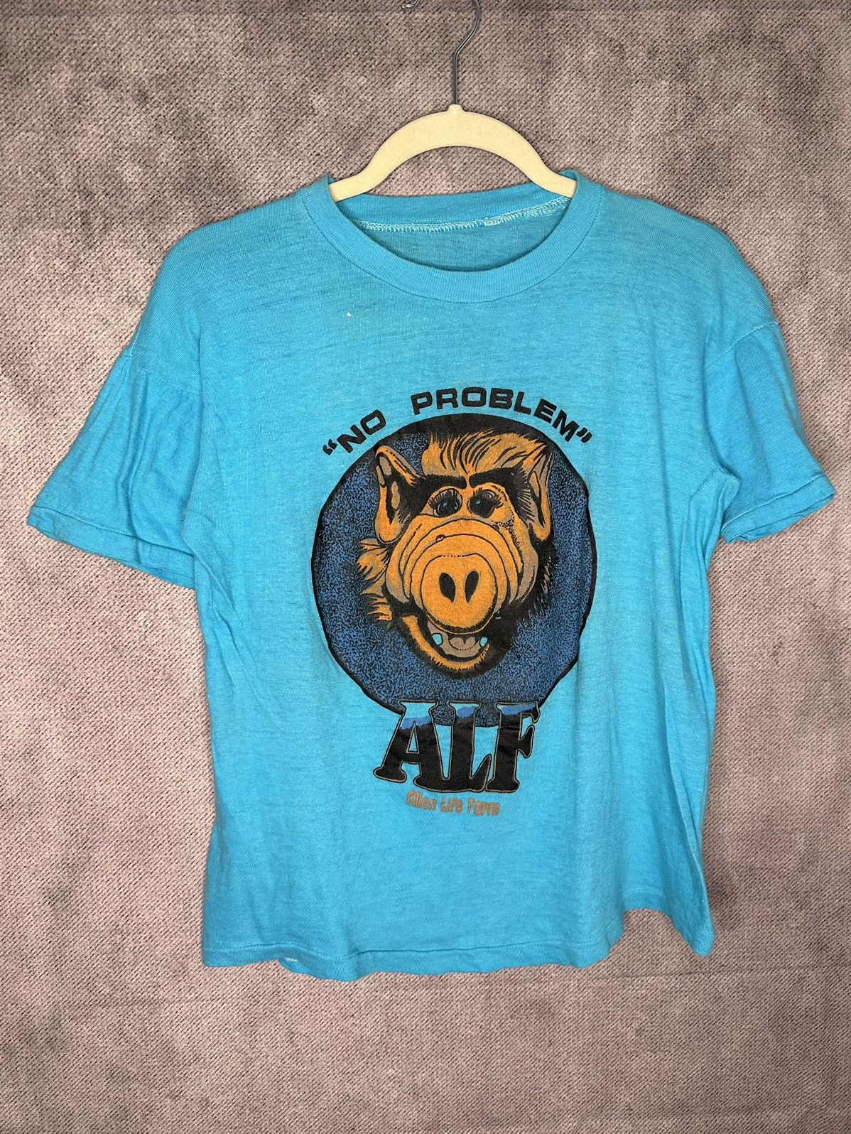 Vintage Crazy 80s ALF Alien Life Form “No Problem” TV Show Promo Tee ...
