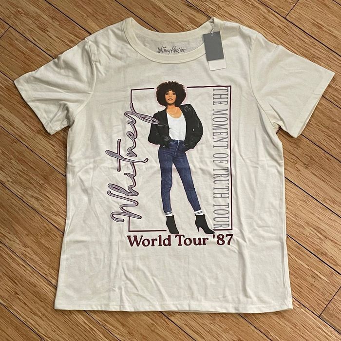 Blank Whitney Houston 1987 Tour T-Shirt retro NWOT pop merch | Grailed