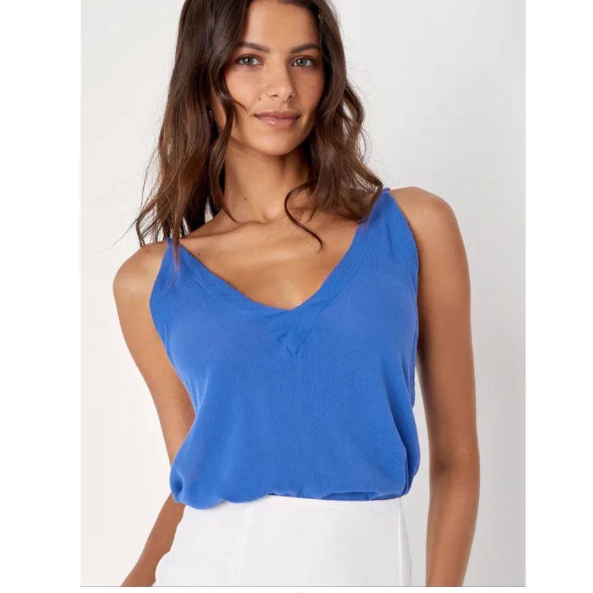 A Lulus Periwinkle Ocean Blue Sleeveless Double Strap Top | Grailed