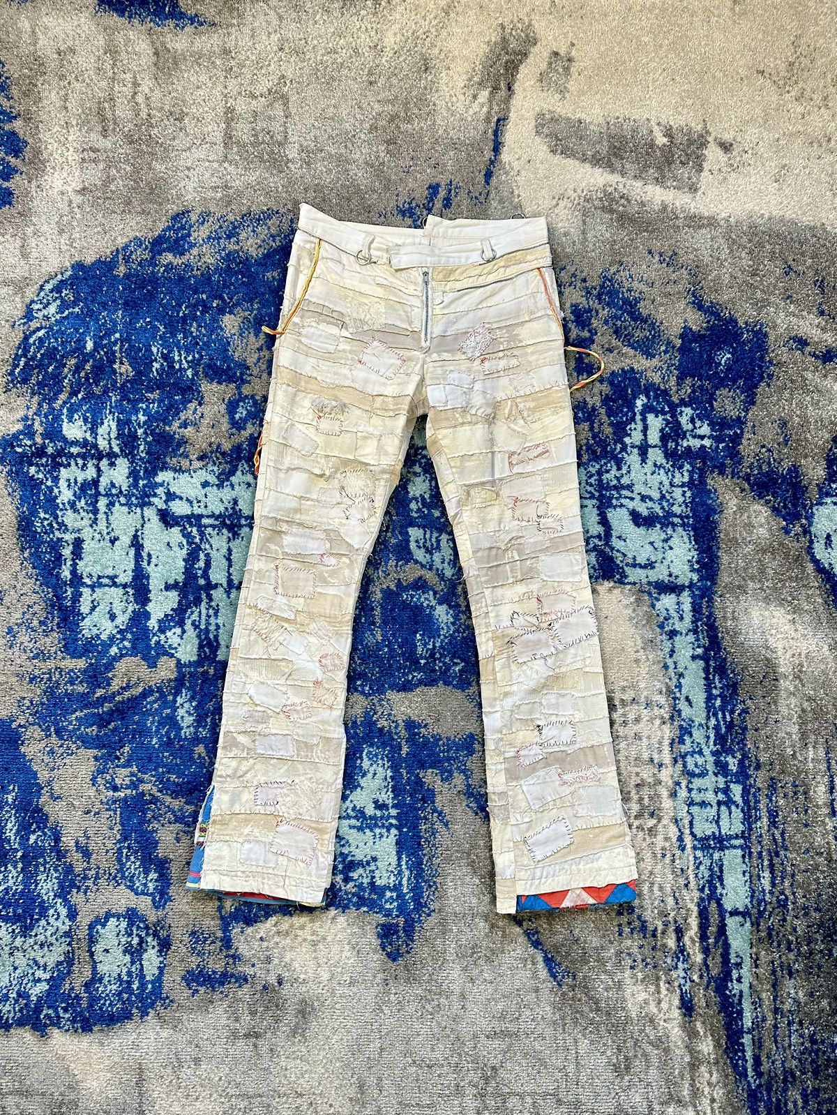 Undercover Undercover Ss03 « Scab » Patchwork Jeans In White | Grailed