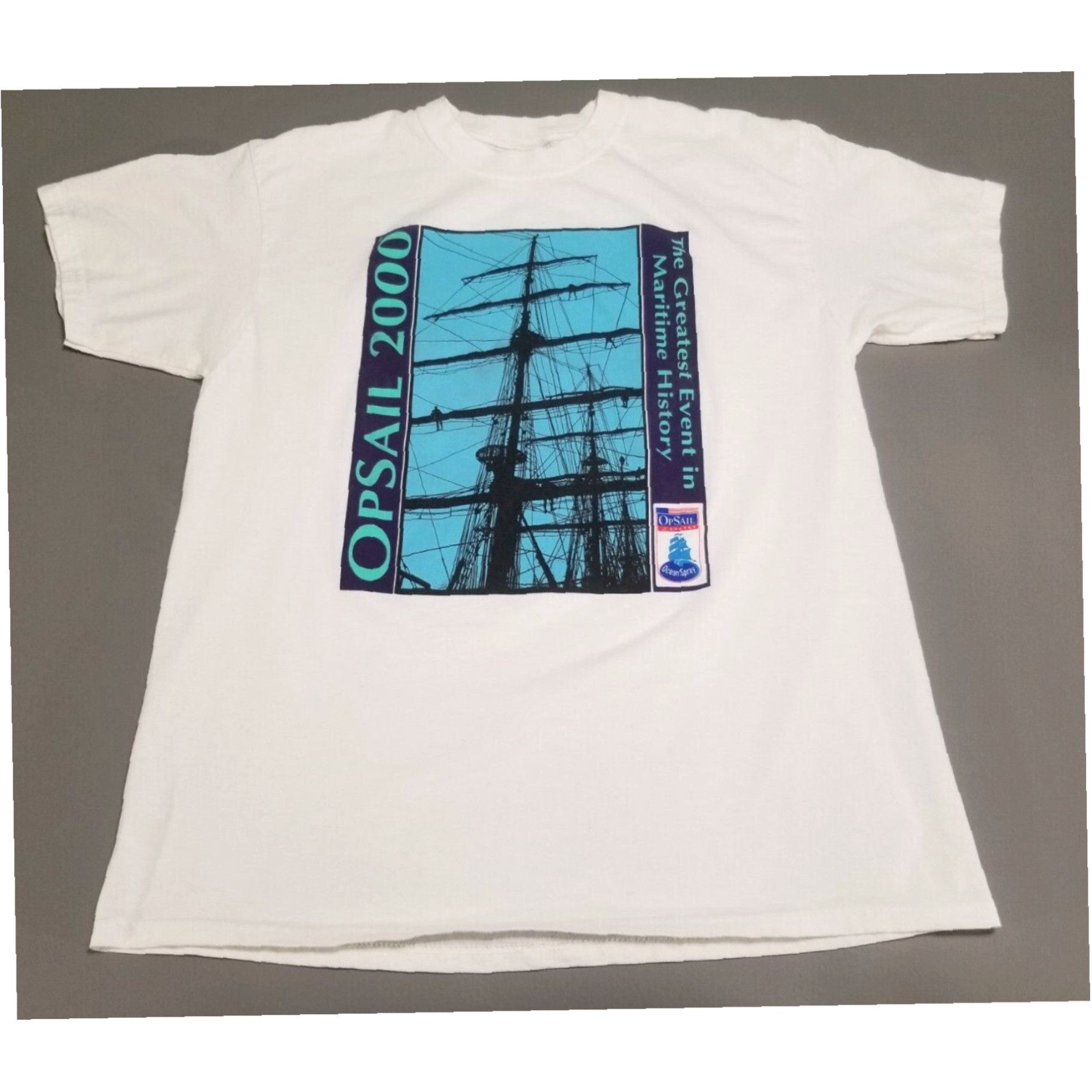 Anvil Authentic Mens White XL Sailing History Event Inspired OP Sail ...