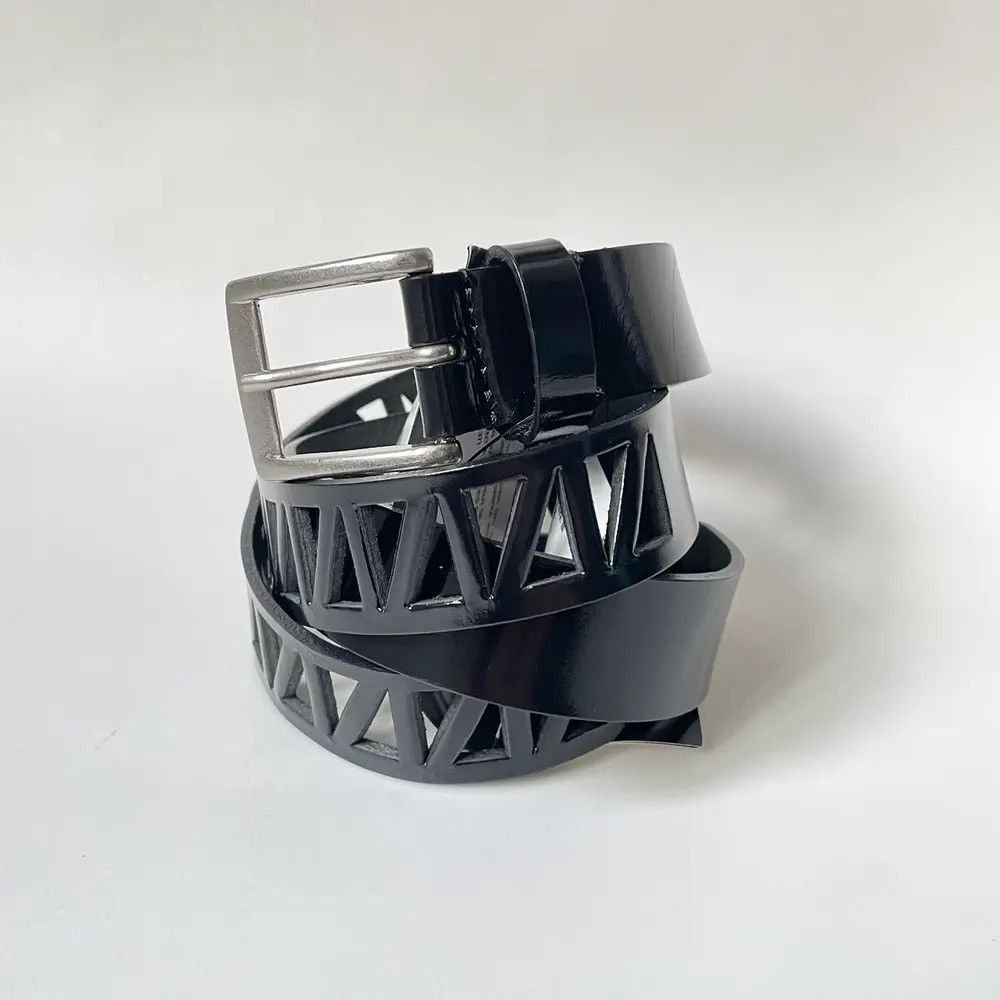 Comme des Garcons × Junya Watanabe ‘Laser Cut Triangles’ Leather Belt ...