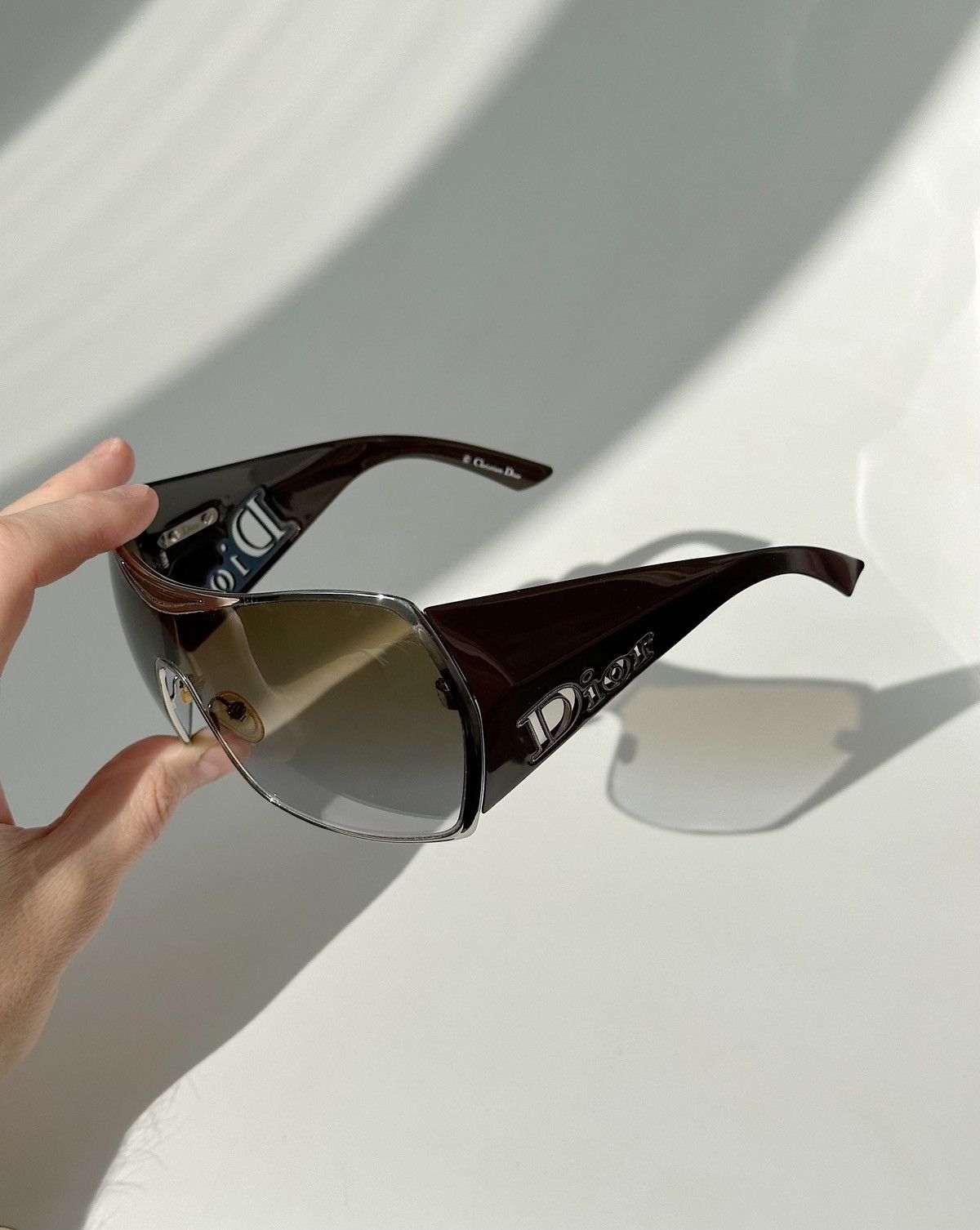 Dior × Streetwear × Vintage DIOR Gaucho1 Mask Logo Sunglasses ss06 y2k ...