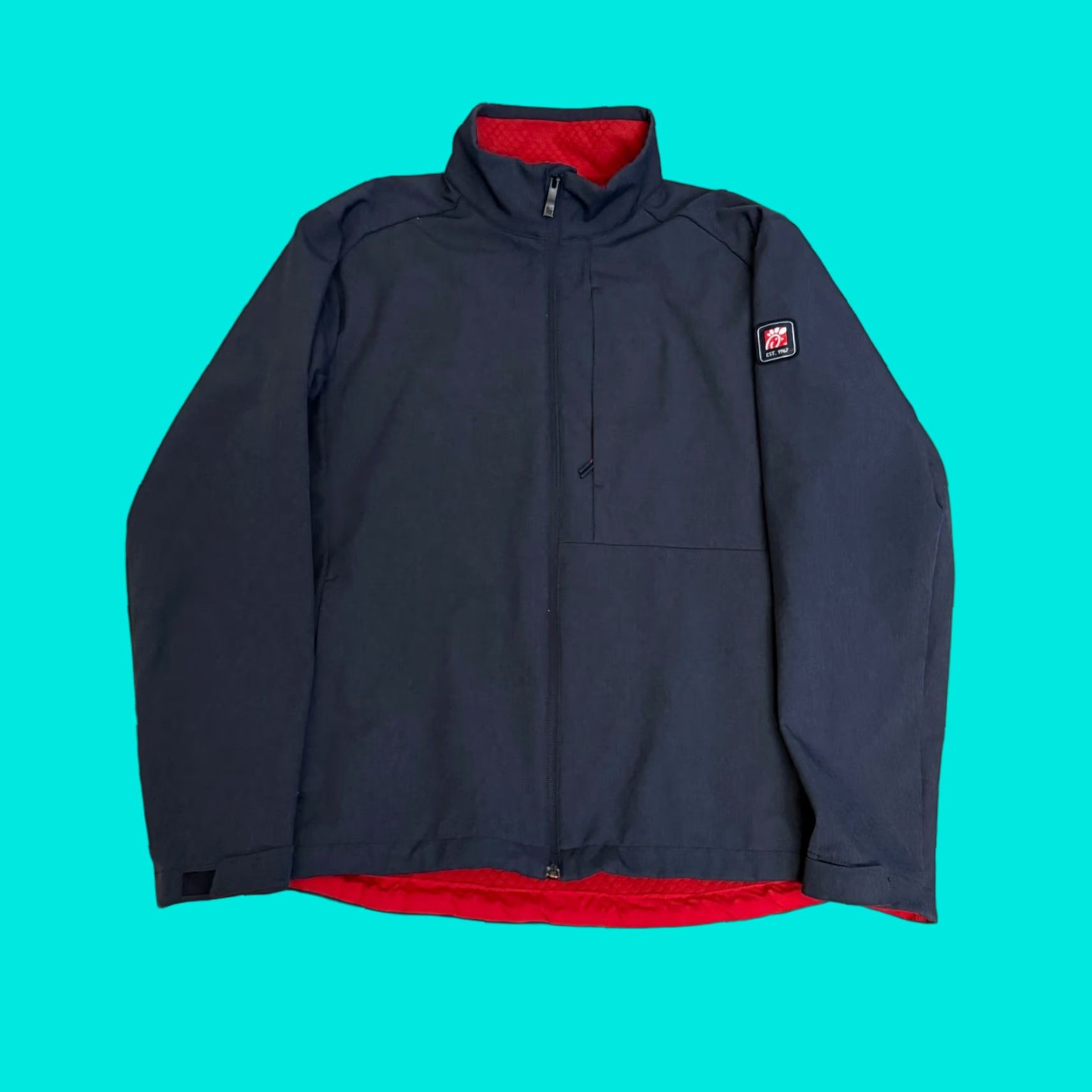 Fila VINTAGE OOBE Chick-fil-A Jacket Large Blue Full Zip Employee ...