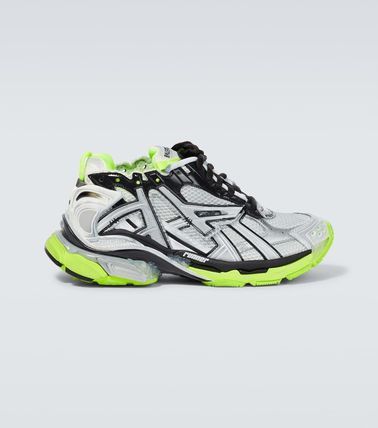 Balenciaga Runner Sneaker in white/black/neon yellow | Grailed