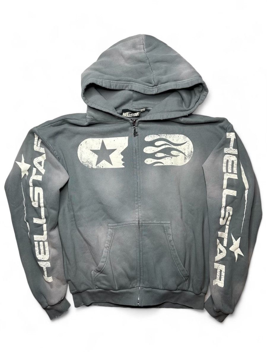 HELLSTAR Hellstar Studios Grey Zip Up | Grailed