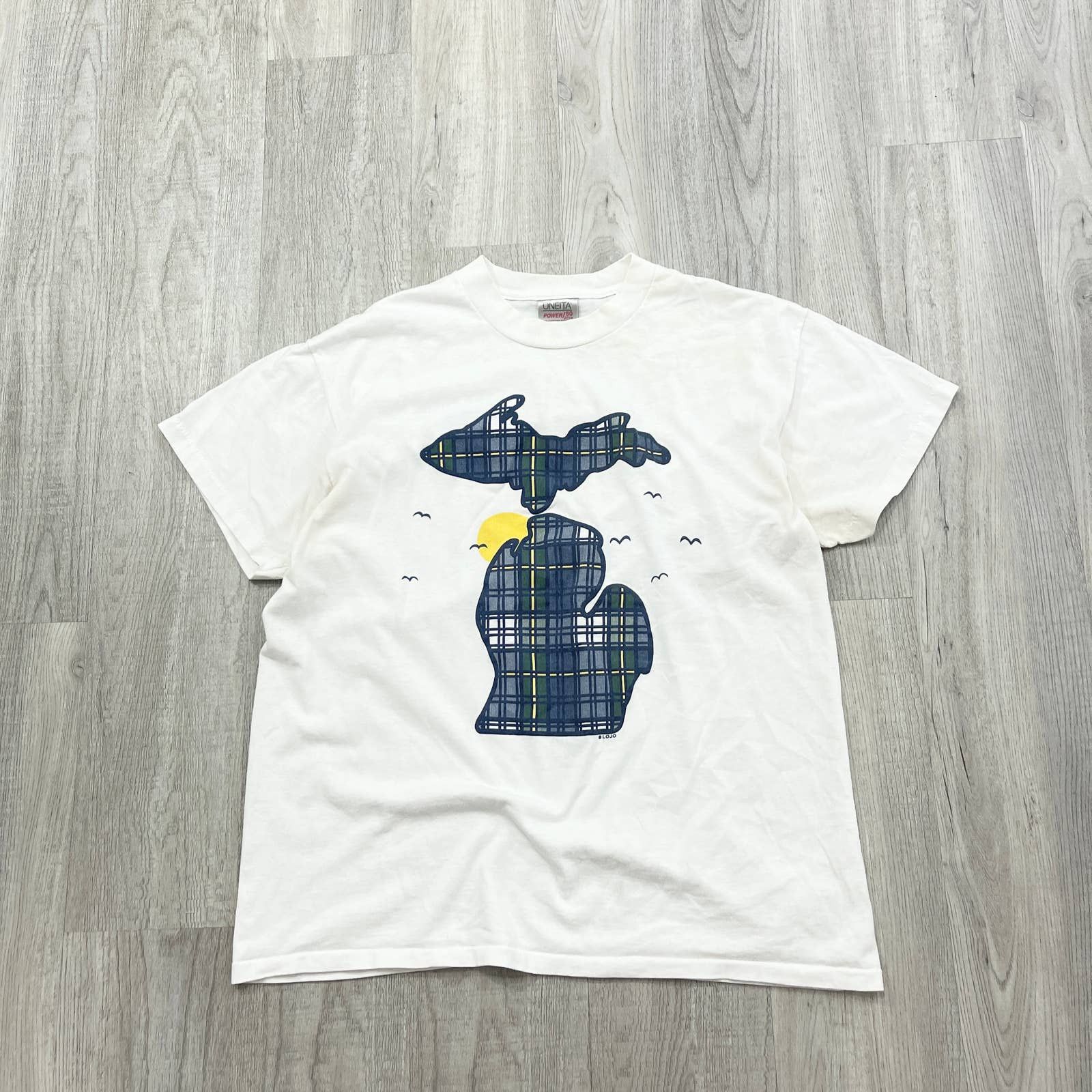 Vintage VINTAGE 90s Michigan Mitten Map Single Stitch Shirt | Grailed