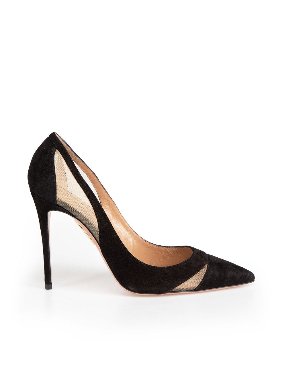Aquazzura Black Savoy 105 Mesh Pumps | Grailed